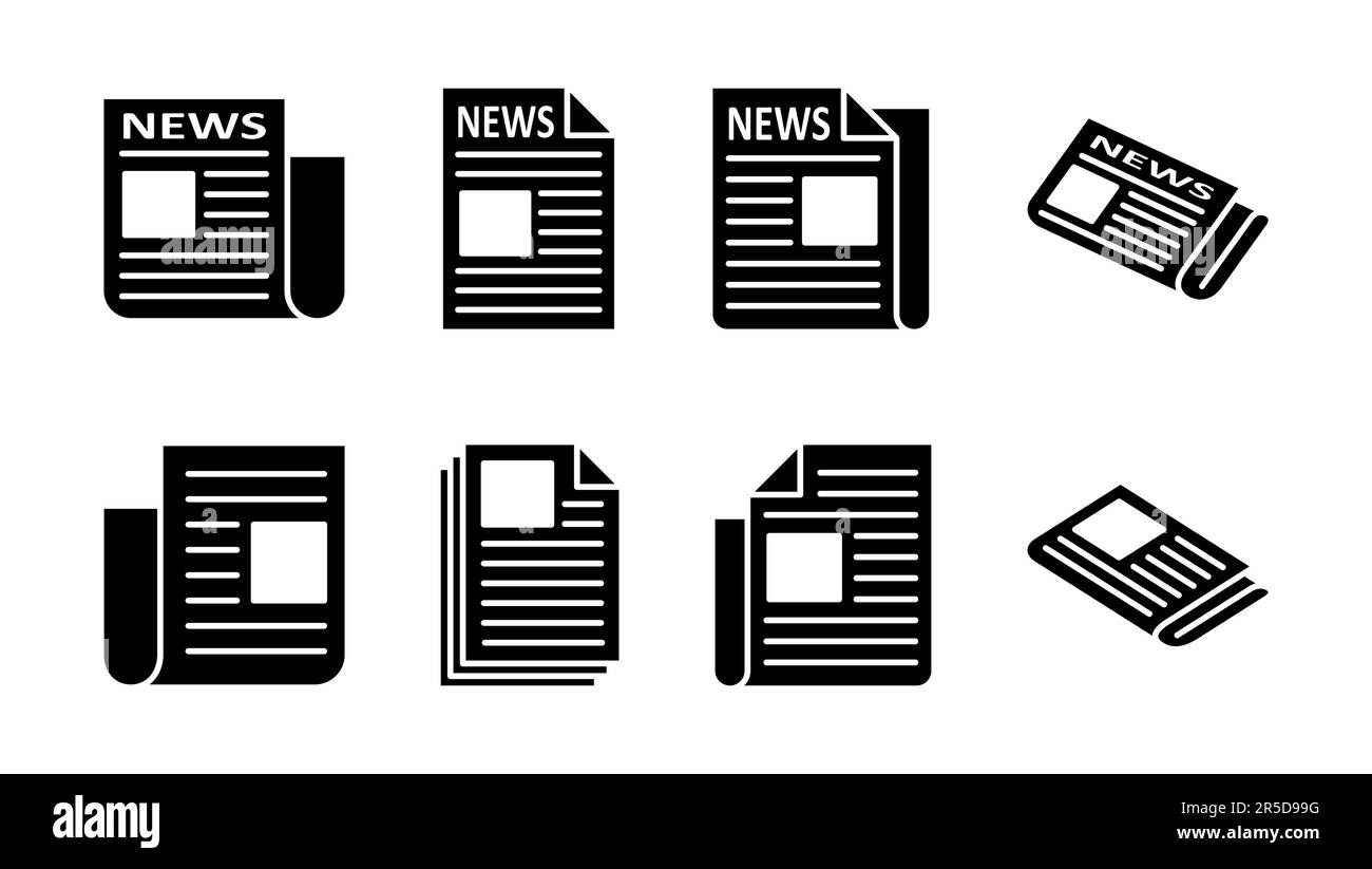Newspaper icon set. news paper vector sign Stock Vector Image & Art - Alamy