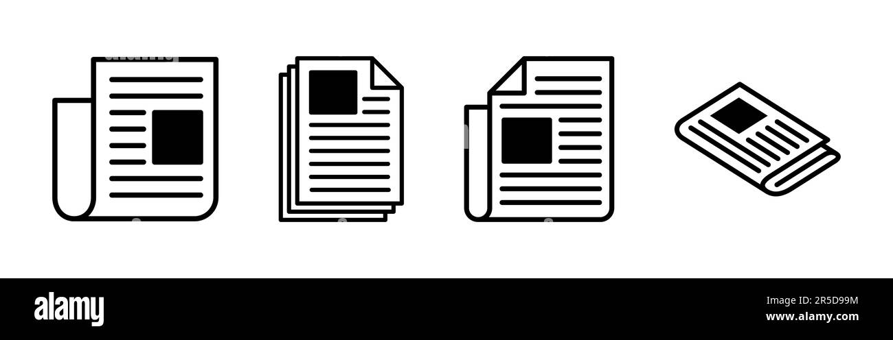 Newspaper icon set. news paper vector sign Stock Vector Image & Art - Alamy
