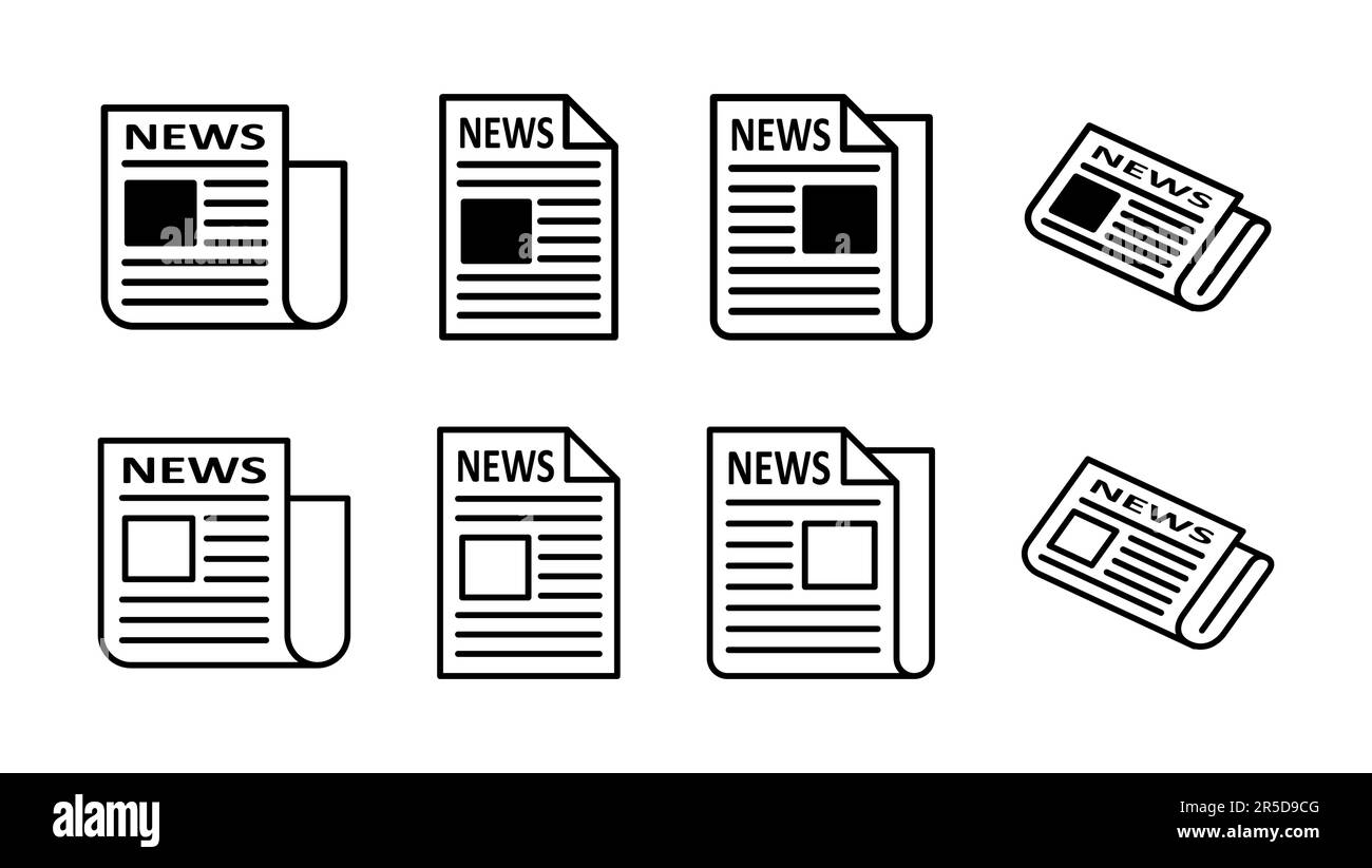 Newspaper icon set. news paper vector sign Stock Vector Image & Art - Alamy