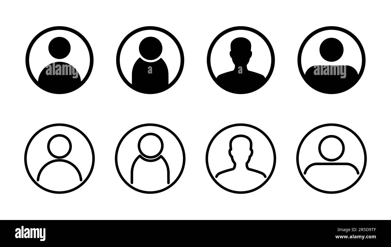 people icon set. person icon vector. User Icon vector Stock Vector ...
