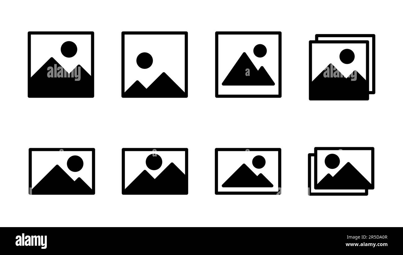 Picture icon set. photo gallery icon symbol Stock Vector Image & Art ...