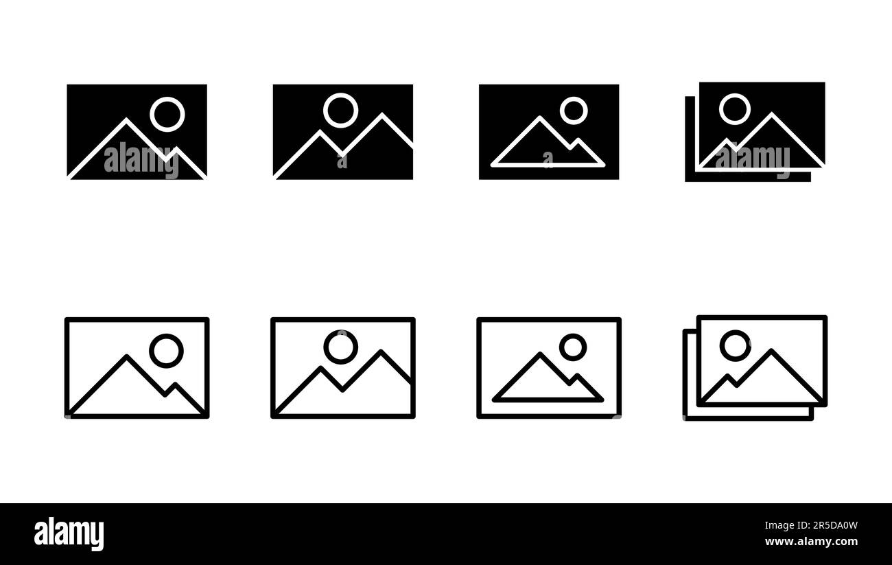 Picture icon set. photo gallery icon symbol Stock Vector Image & Art ...
