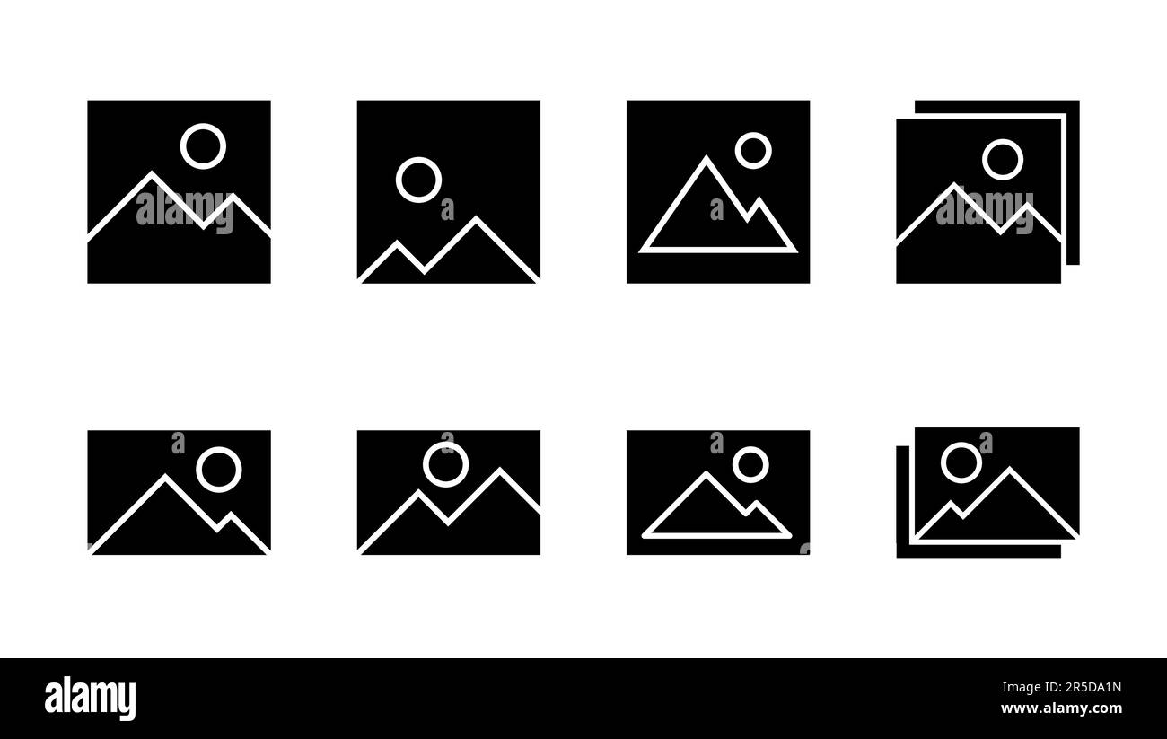 Picture icon set. photo gallery icon symbol Stock Vector Image & Art ...