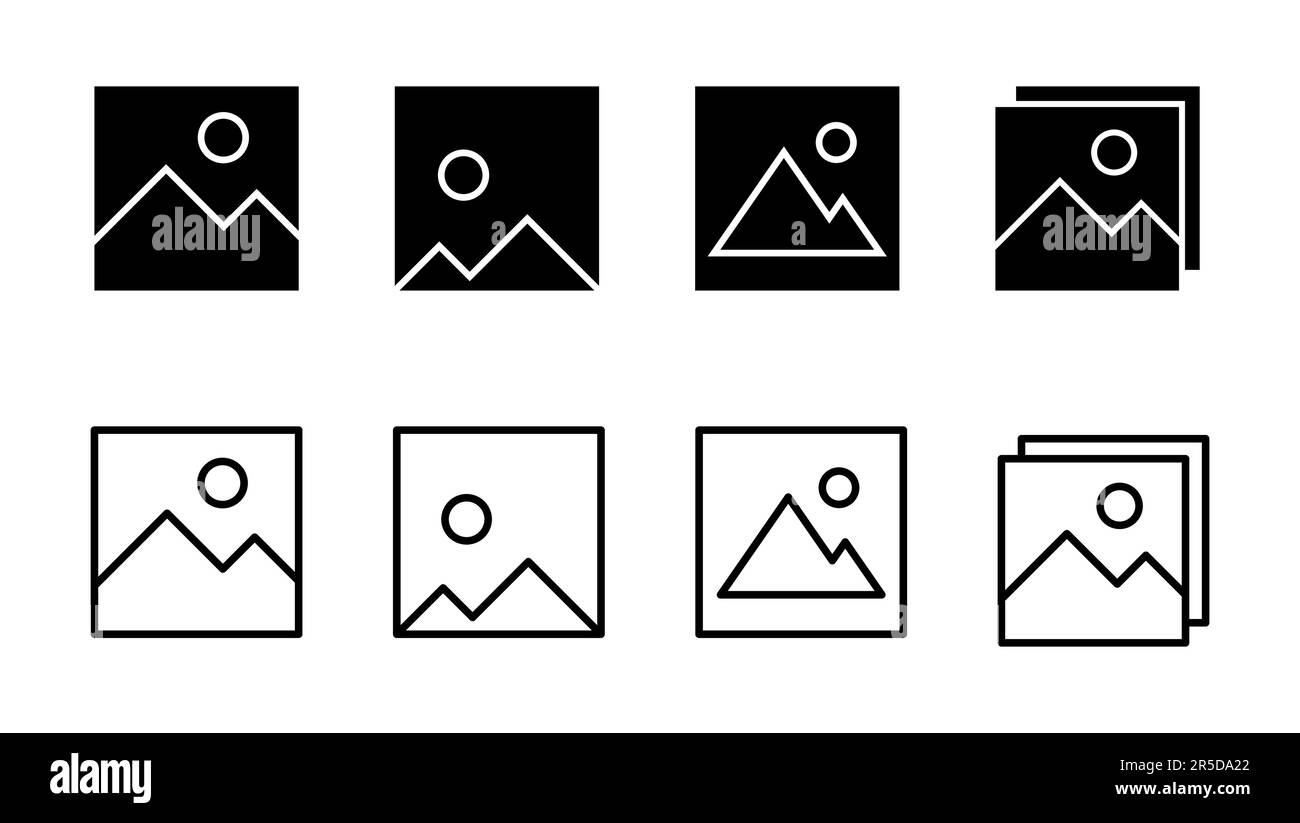 Picture icon set. photo gallery icon symbol Stock Vector Image & Art ...