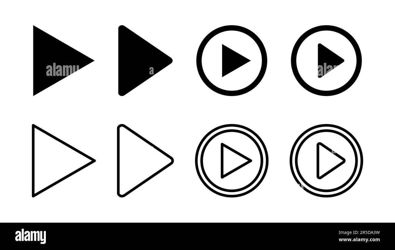 Press play icon Cut Out Stock Images & Pictures - Alamy