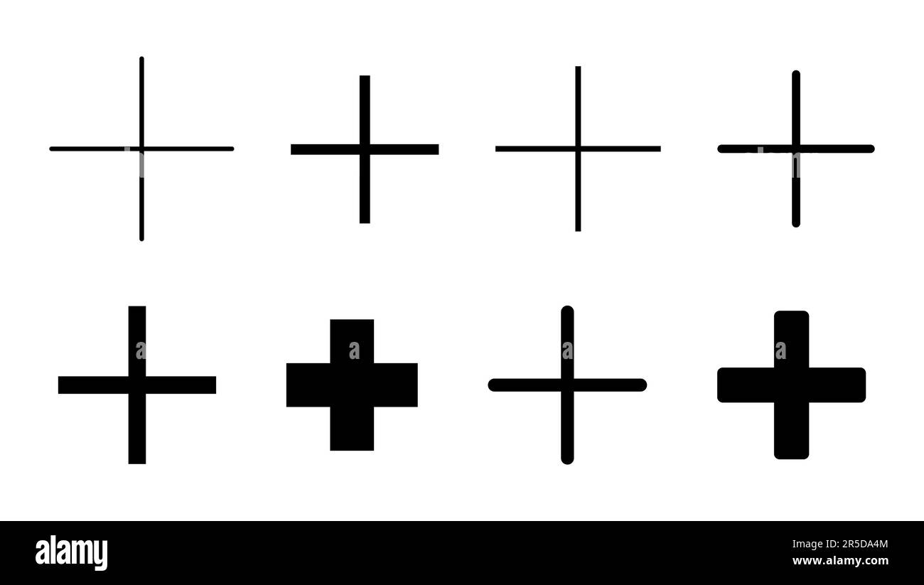 Plus Icon set. Add plus icon Stock Vector Image & Art - Alamy