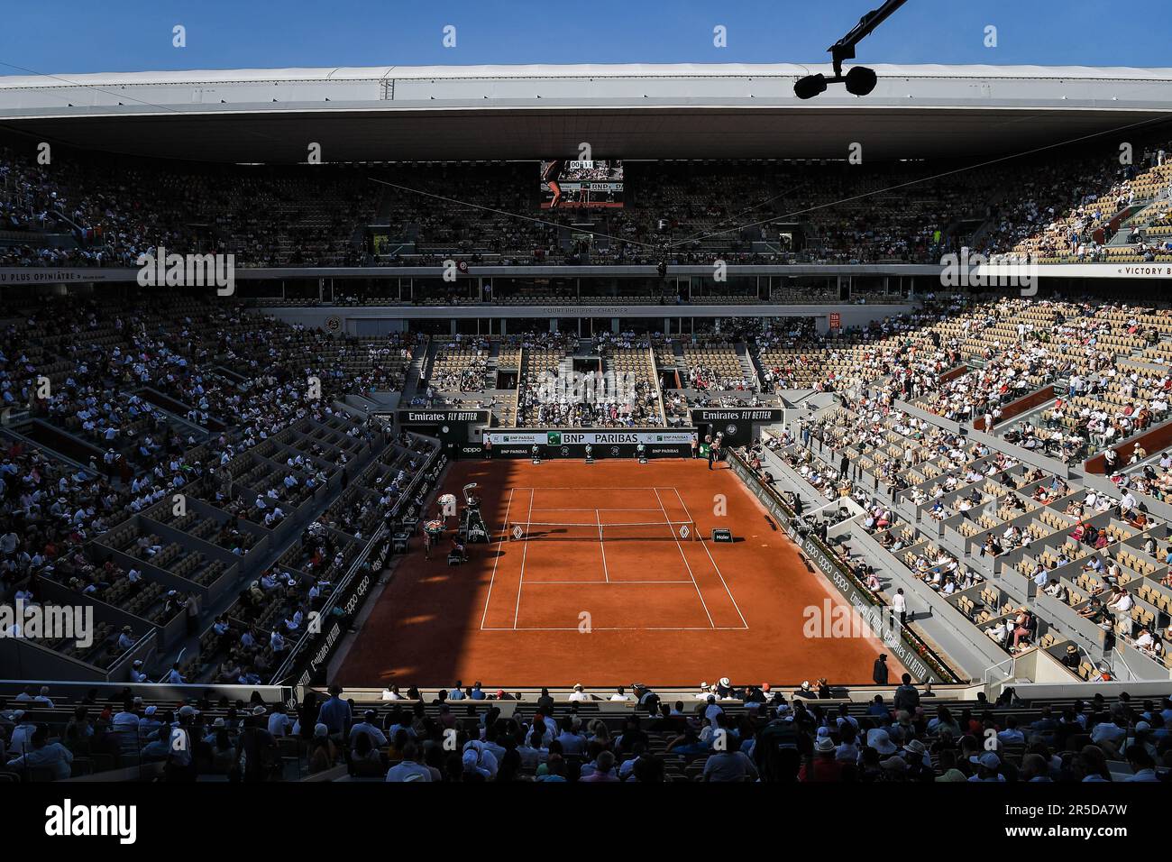 Paris, France, France. 1st June, 2023. General view of Court Philippe ...