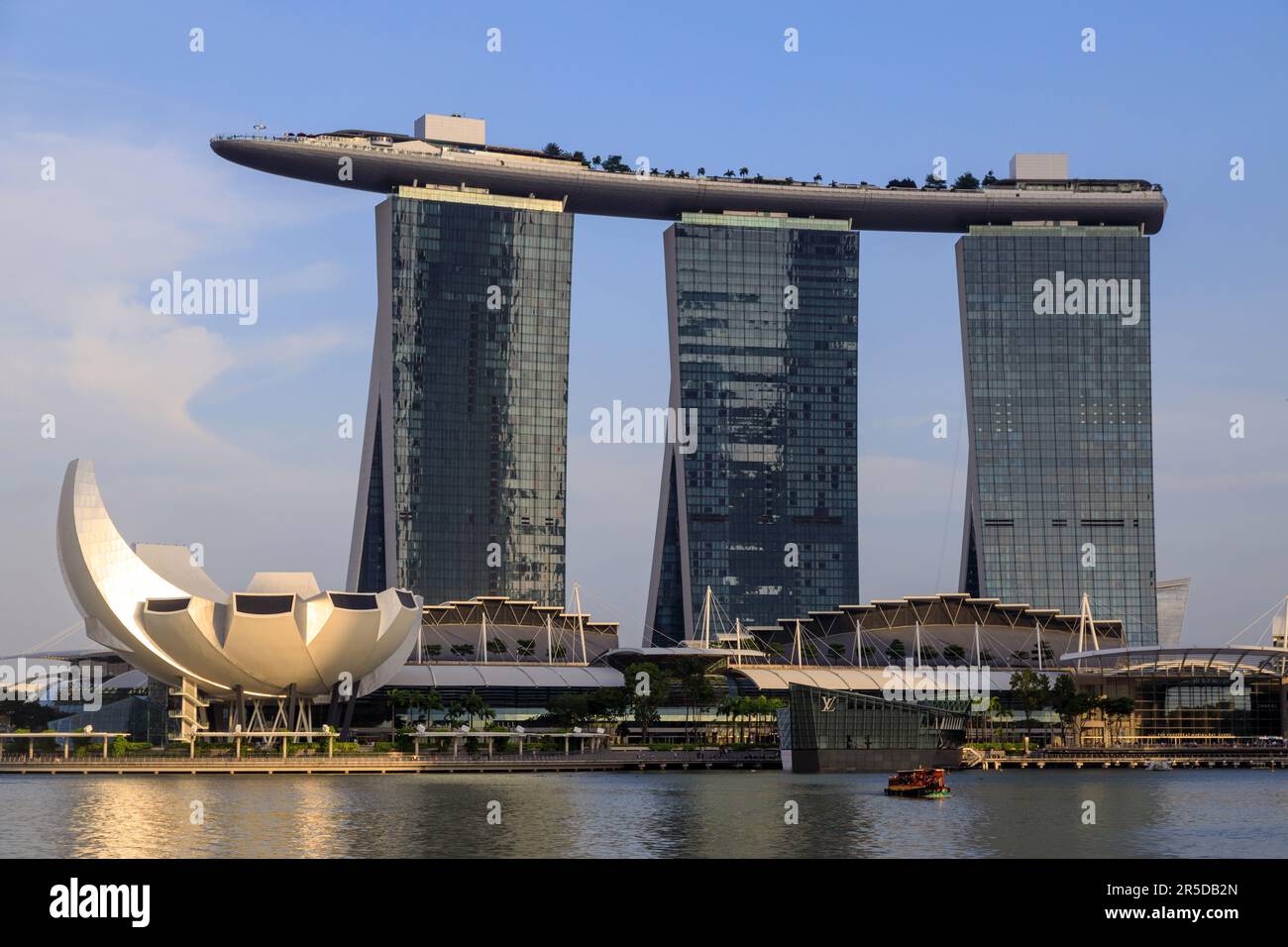 Marina Bay is an upscale area of skyscrapers, posh hotels and luxury ...