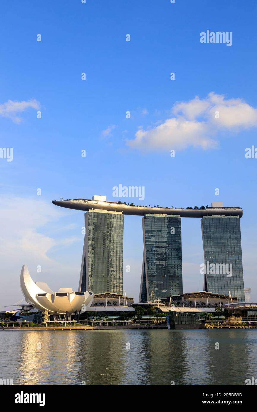 Marina Bay is an upscale area of skyscrapers, posh hotels and luxury ...