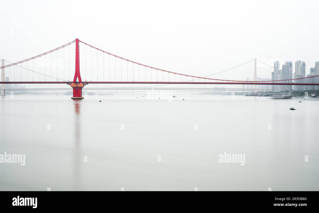 Yingwuzhou Yangtze River Bridge Stock Photo - Alamy