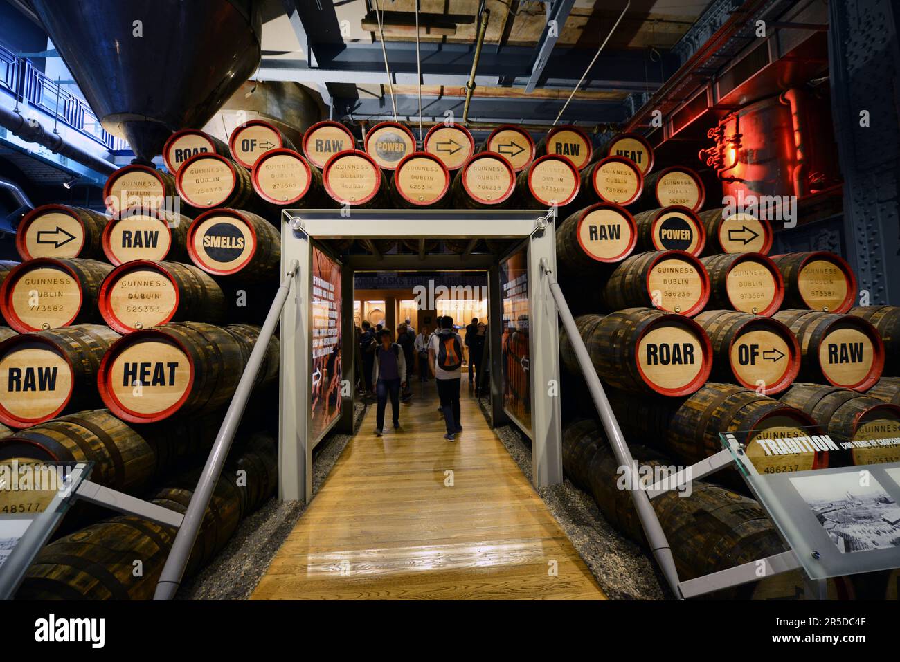 The history of Guinness Stout displayed in the Guinness Storehouse at ...