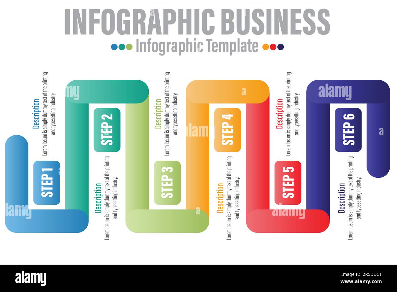 6 Project Modern Timeline diagram with progress circle, presentation ...