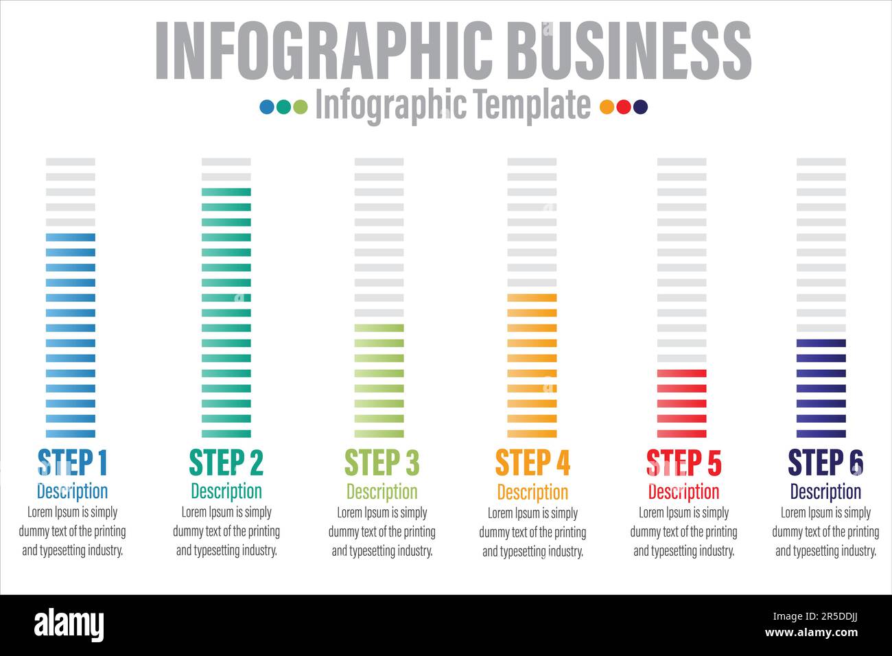Modern Bar Business Infographic. Bar chart infographic template ...