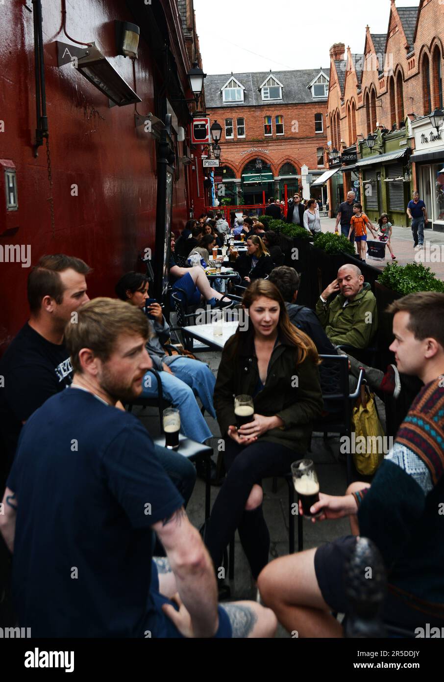 Locals and tourist socializing at the Grogans pub in Dublin, Ireland ...