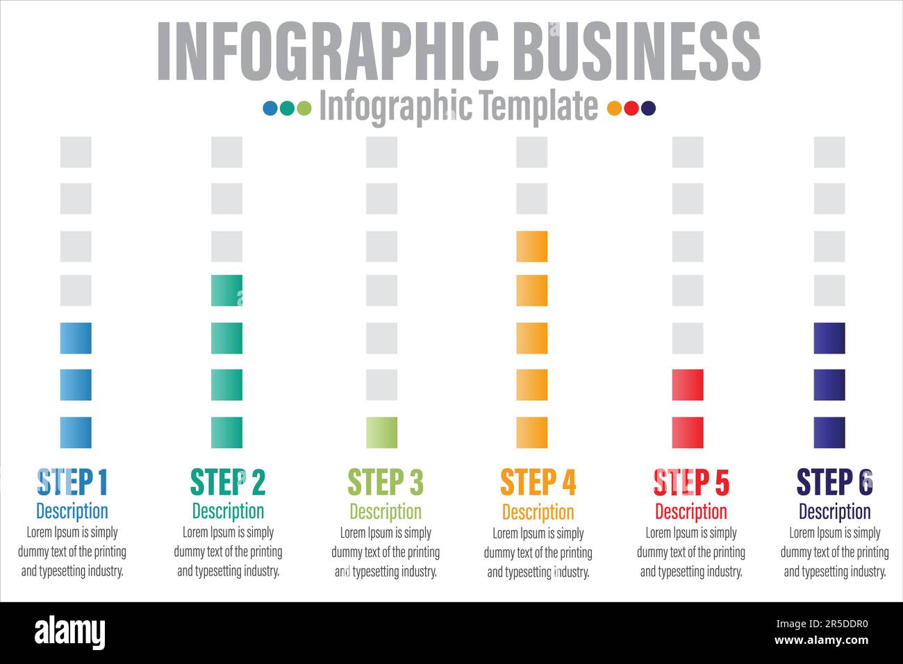 Modern Bar Business Infographic. Bar chart infographic template ...