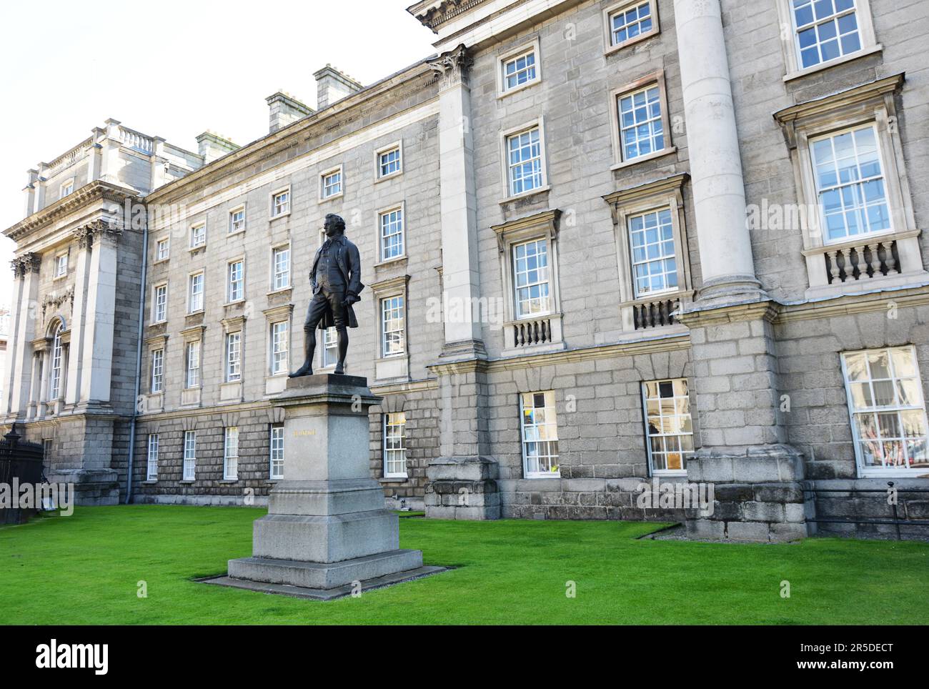 Statue of Edmund Burke at the Trinity College, Dublin, Ireland Stock ...