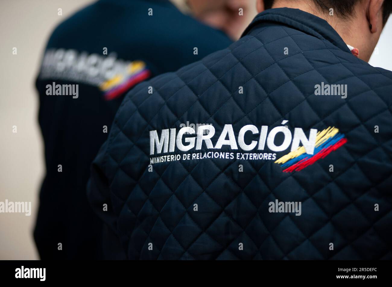 Bogota, Colombia. 02nd June, 2023. Colombia's migration officers during ...
