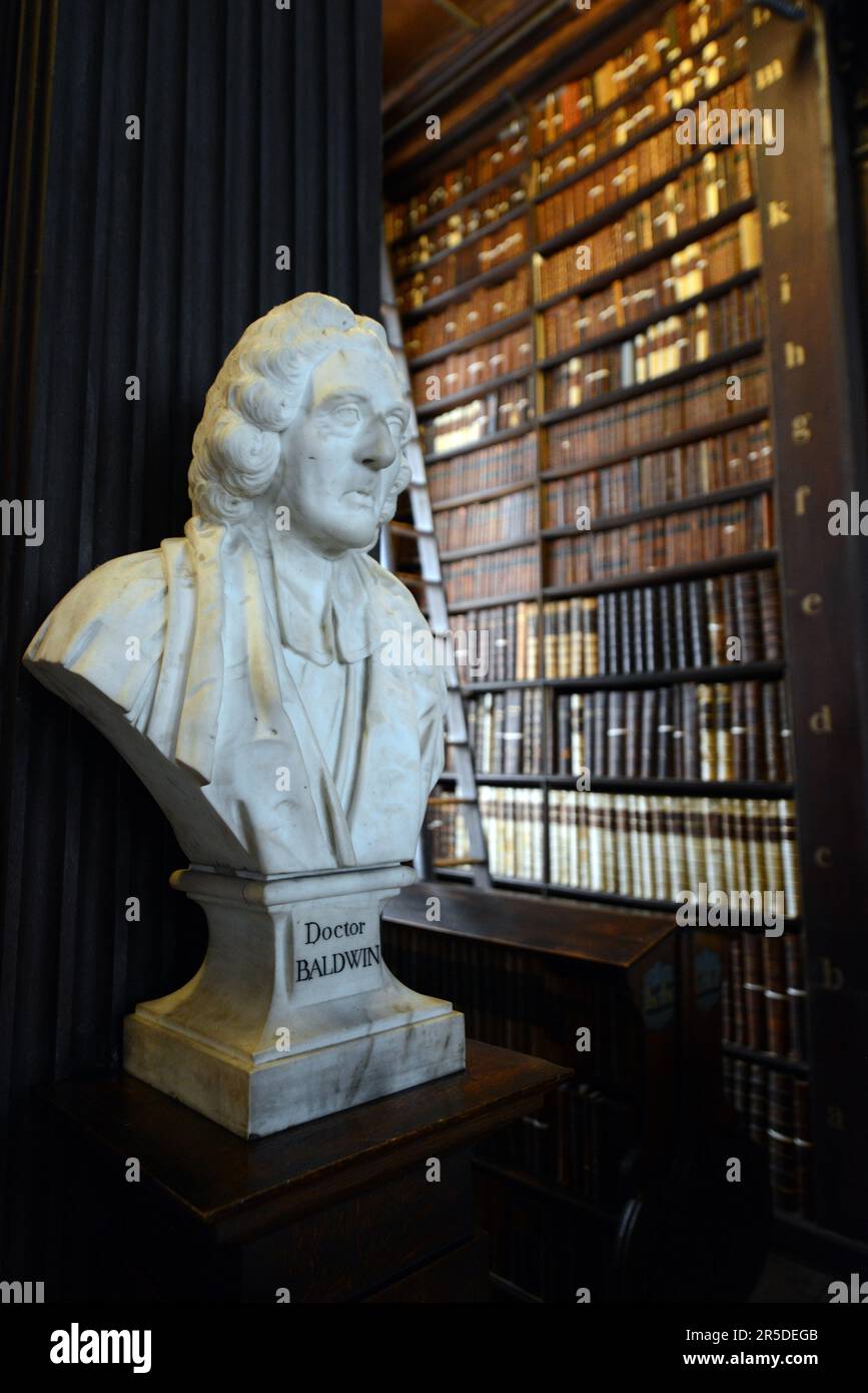 The Long Room at the Trinity College Library in Dublin, Ireland Stock ...