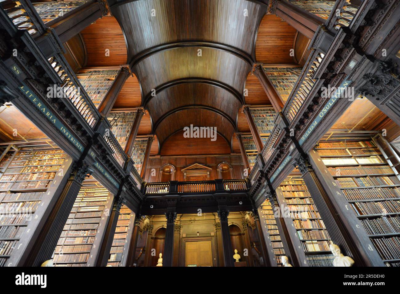 The Long Room at the Trinity College Library in Dublin, Ireland Stock ...