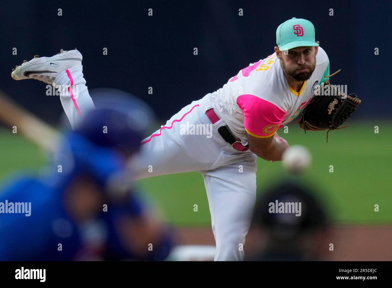 San Diego Padres starting pitcher Michael Wacha works against a Chicago ...