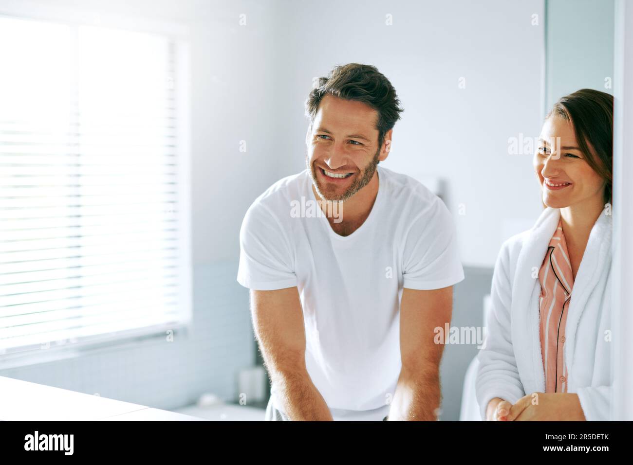 Youre beautiful all hours of the day. a couple getting ready together ...