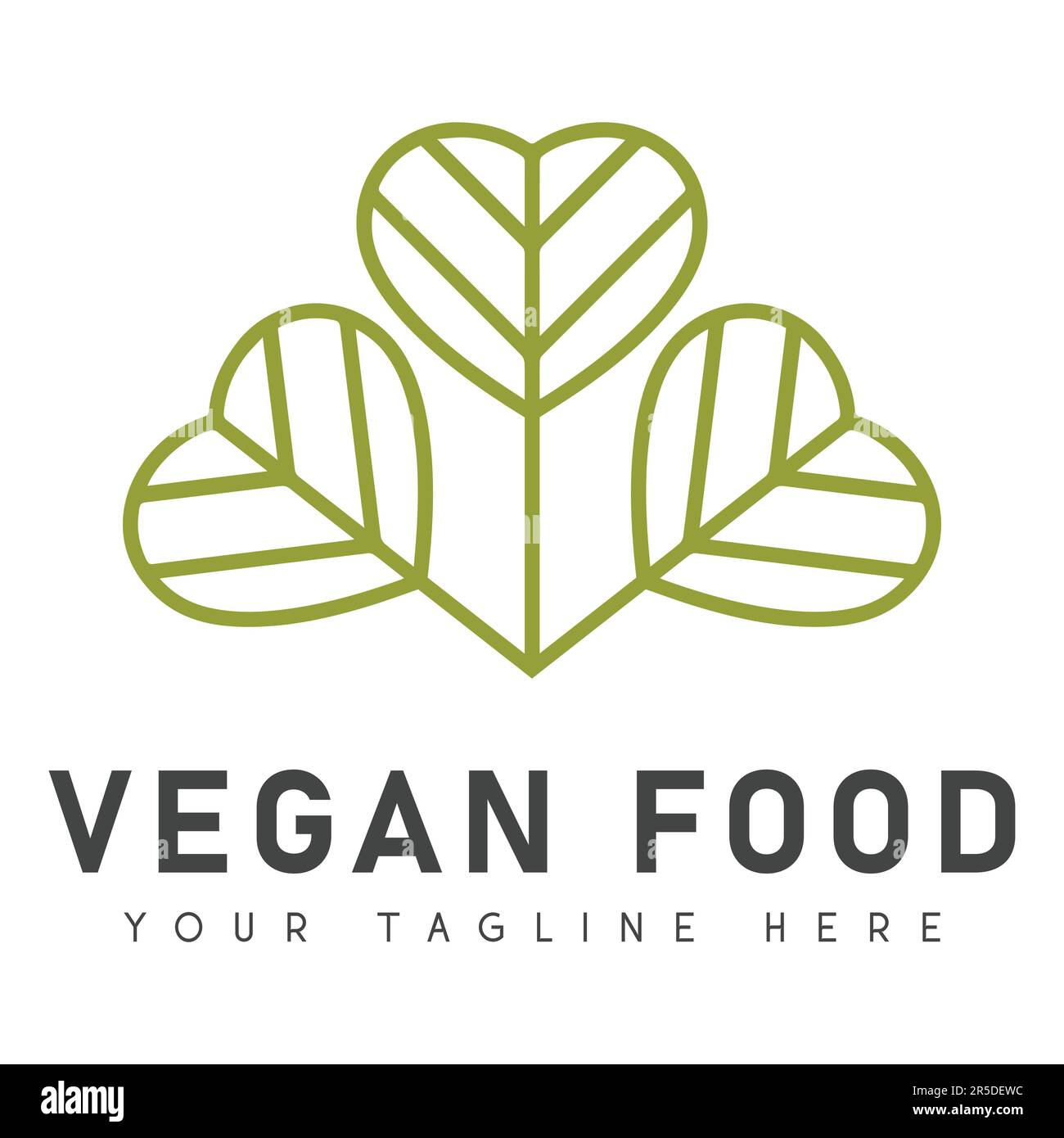 Vegan Food Logo Design Green Leaf Logotype Stock Vector Image & Art - Alamy