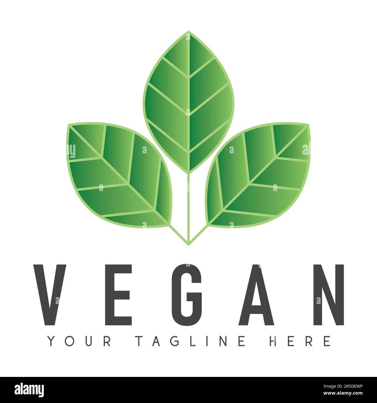 Vegan Food Logo Design Green Leaf Logotype Stock Vector Image & Art - Alamy