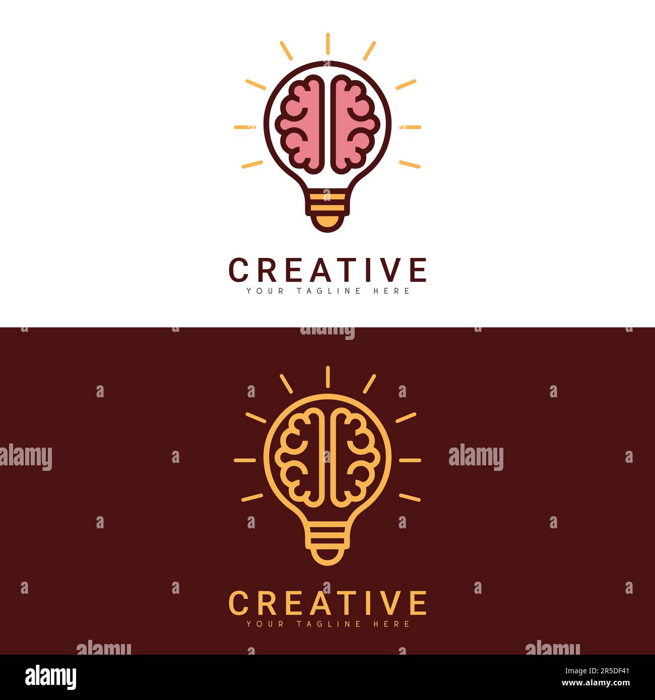 Brain bulb symbol hi-res stock photography and images - Alamy