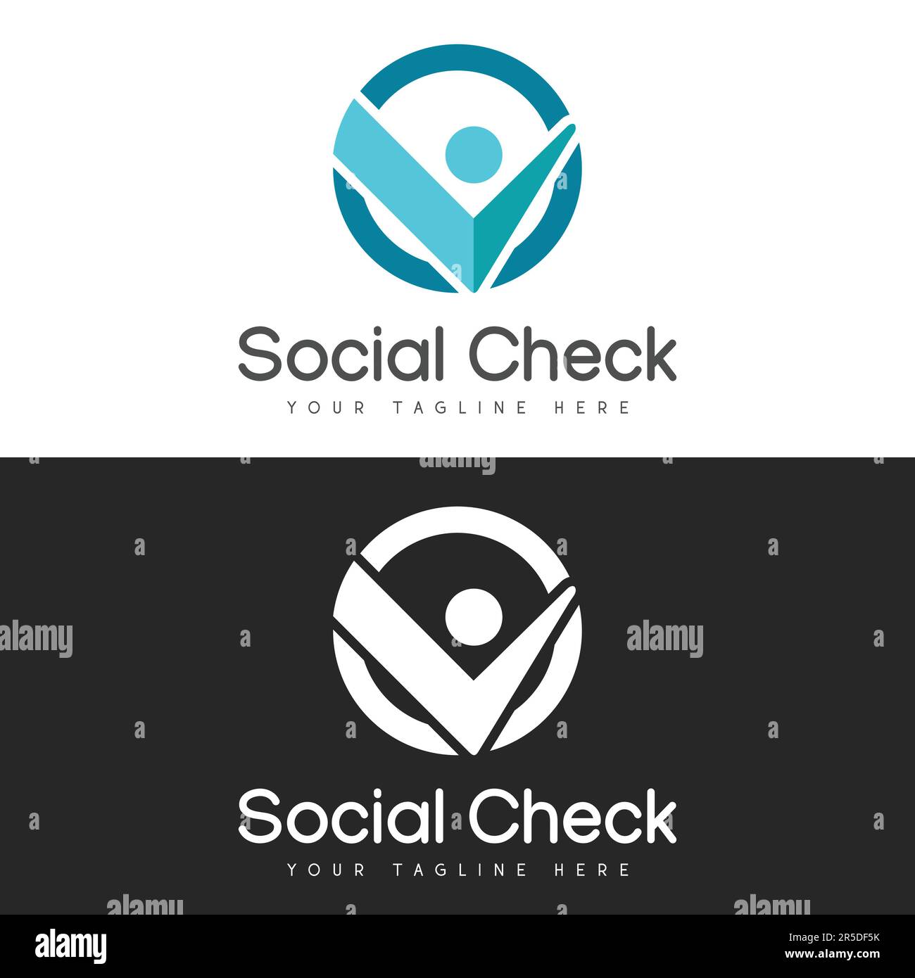 People Check Logo Design Business Social Good Check Logotype Stock ...