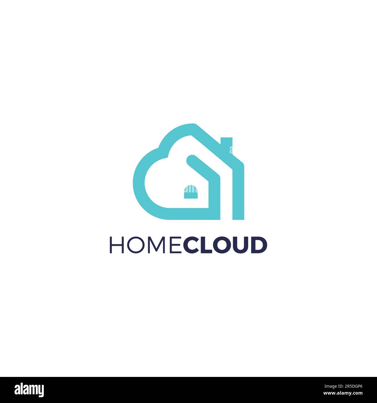 Home Cloud Logo vector Simple. Real Estate Logo Stock Vector Image ...