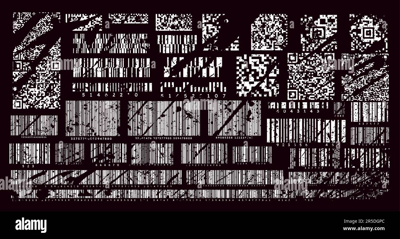 Corrupted barcodes black set Stock Vector Image & Art - Alamy