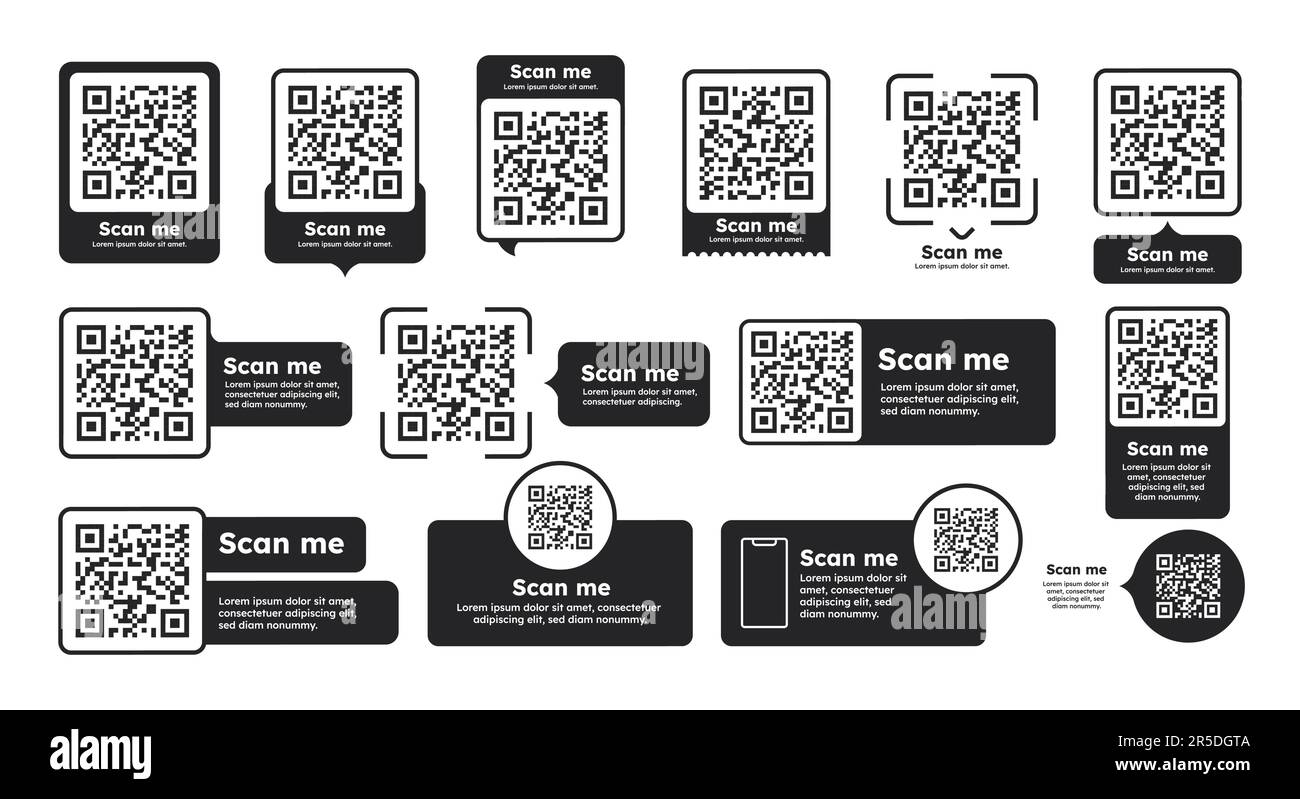 QR code set Stock Vector Image & Art - Alamy QR code set Stock Vector Image & Art - Alamy