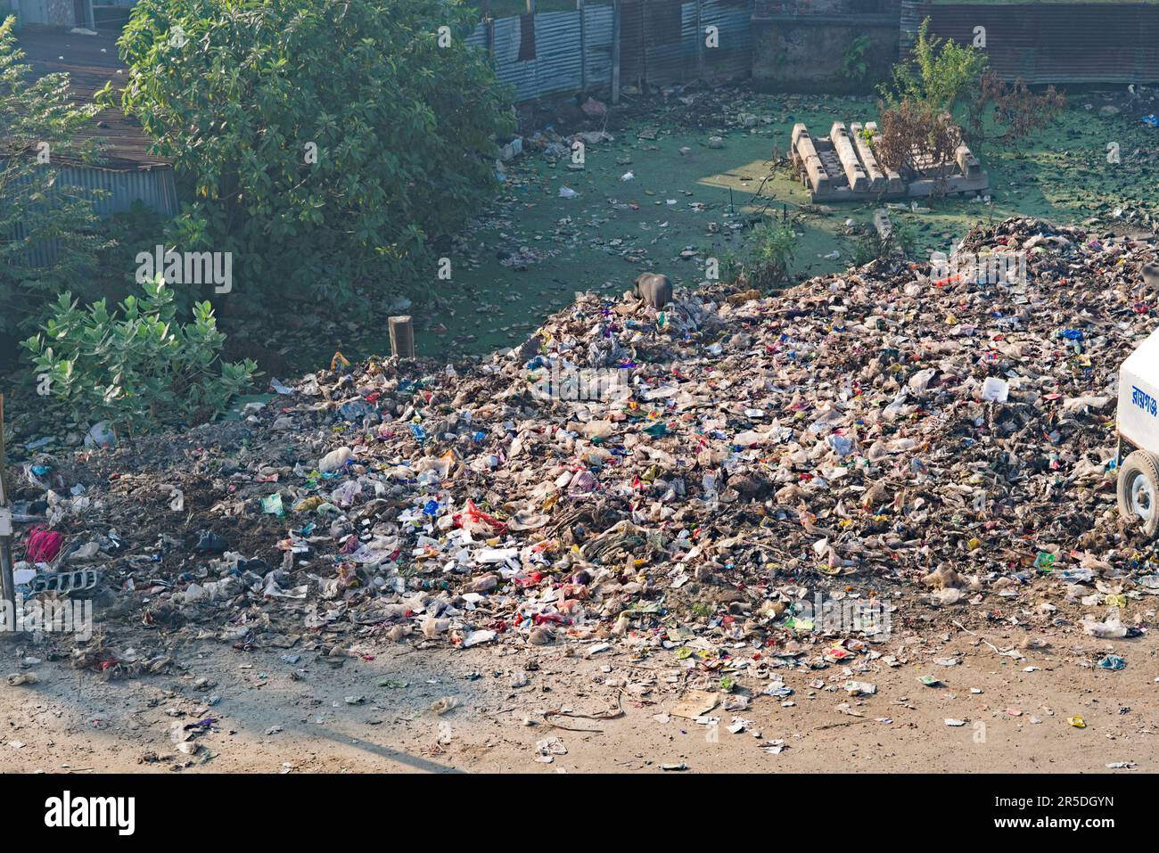 20..11.2022. West Bengal, India. waste disposal dumping ground place in ...