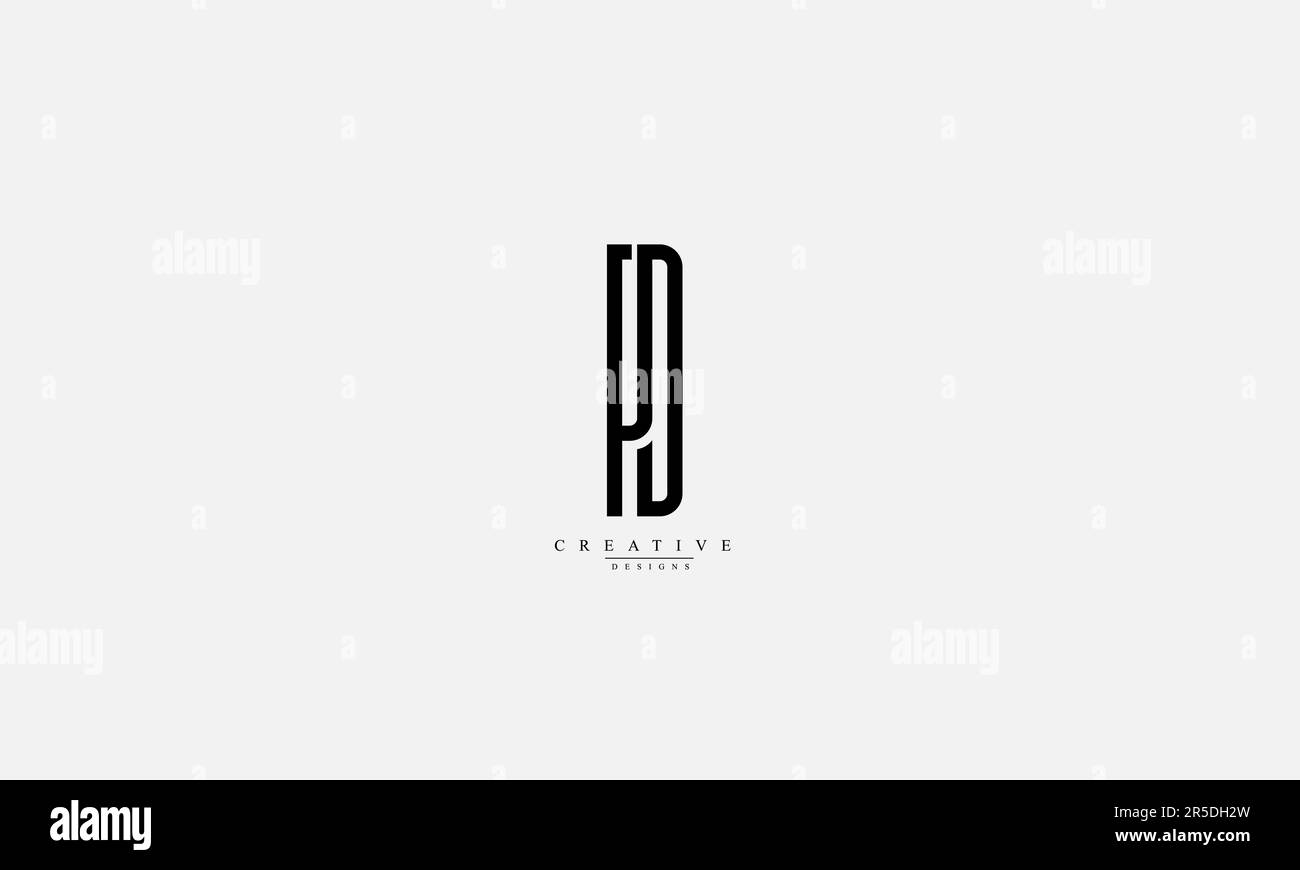 Alphabet letters Initials Monogram logo PD DP P D Stock Vector Image ...