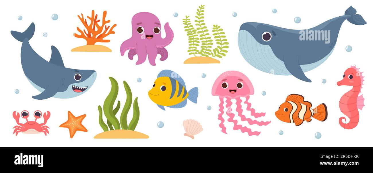 Underwater animals set Stock Vector Image & Art - Alamy Underwater animals set Stock Vector Image & Art - Alamy