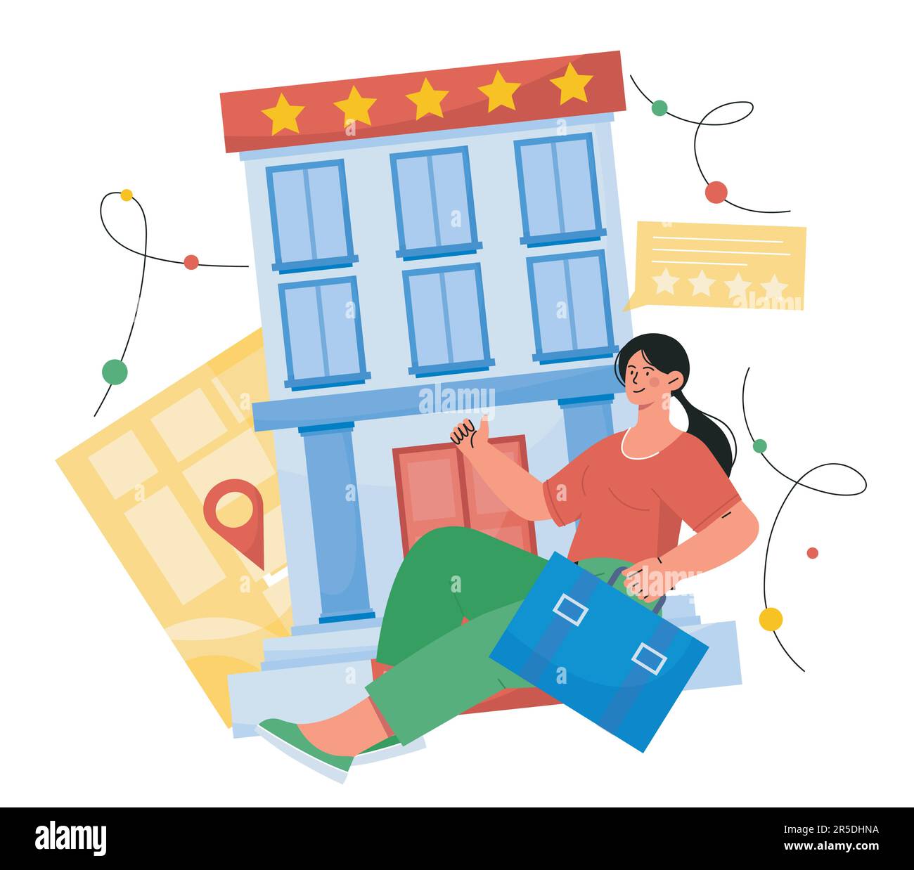 Tourist suitcase phone booking Stock Vector Images - Alamy