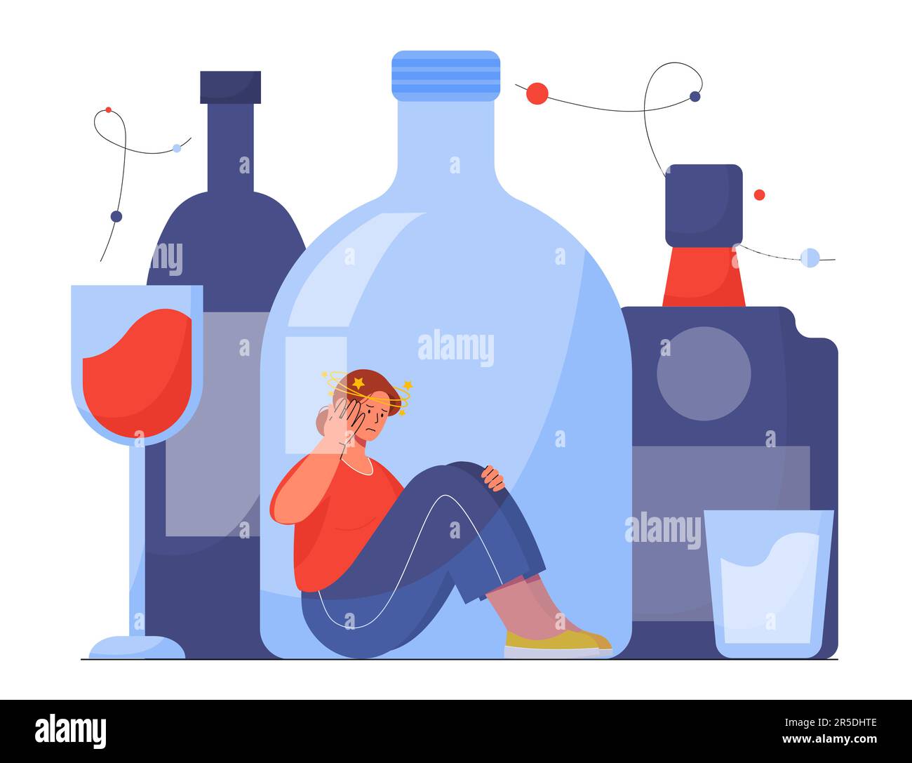 Consumption alcohol Stock Vector Images - Alamy