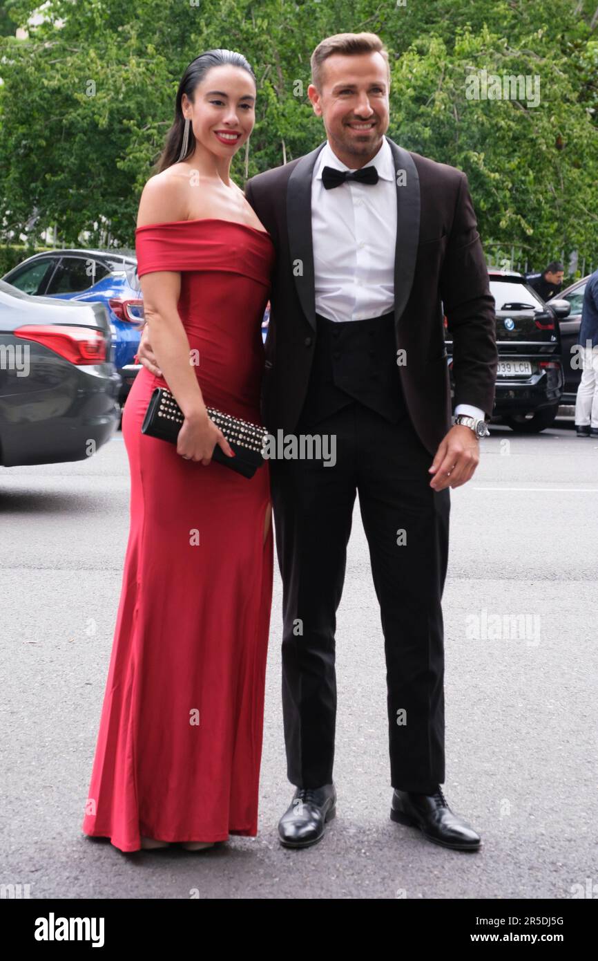 Madrid, Spain. 02nd June, 2023. Rafael Mora and his girlfriend attend ...