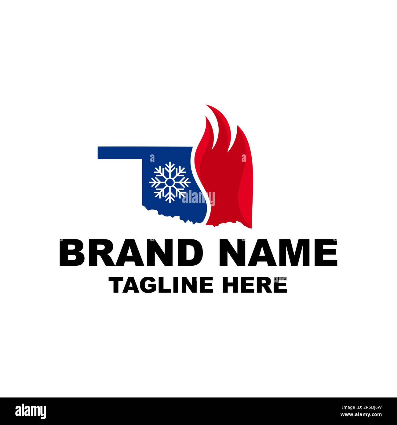 hvac service logo template design Stock Vector Image & Art - Alamy