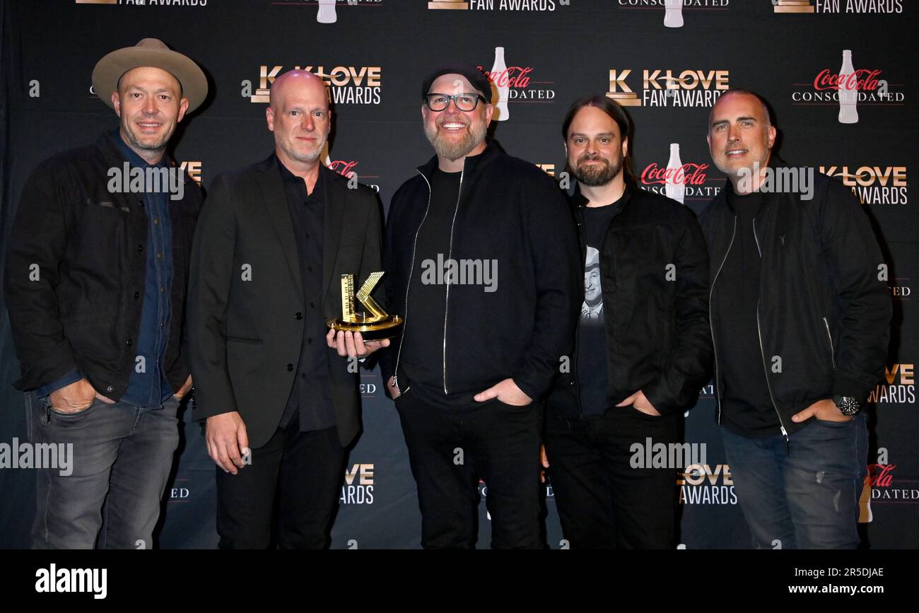 Nashville, USA. 28th May, 2023. MercyMe in the pressroom at the K-LOVE ...