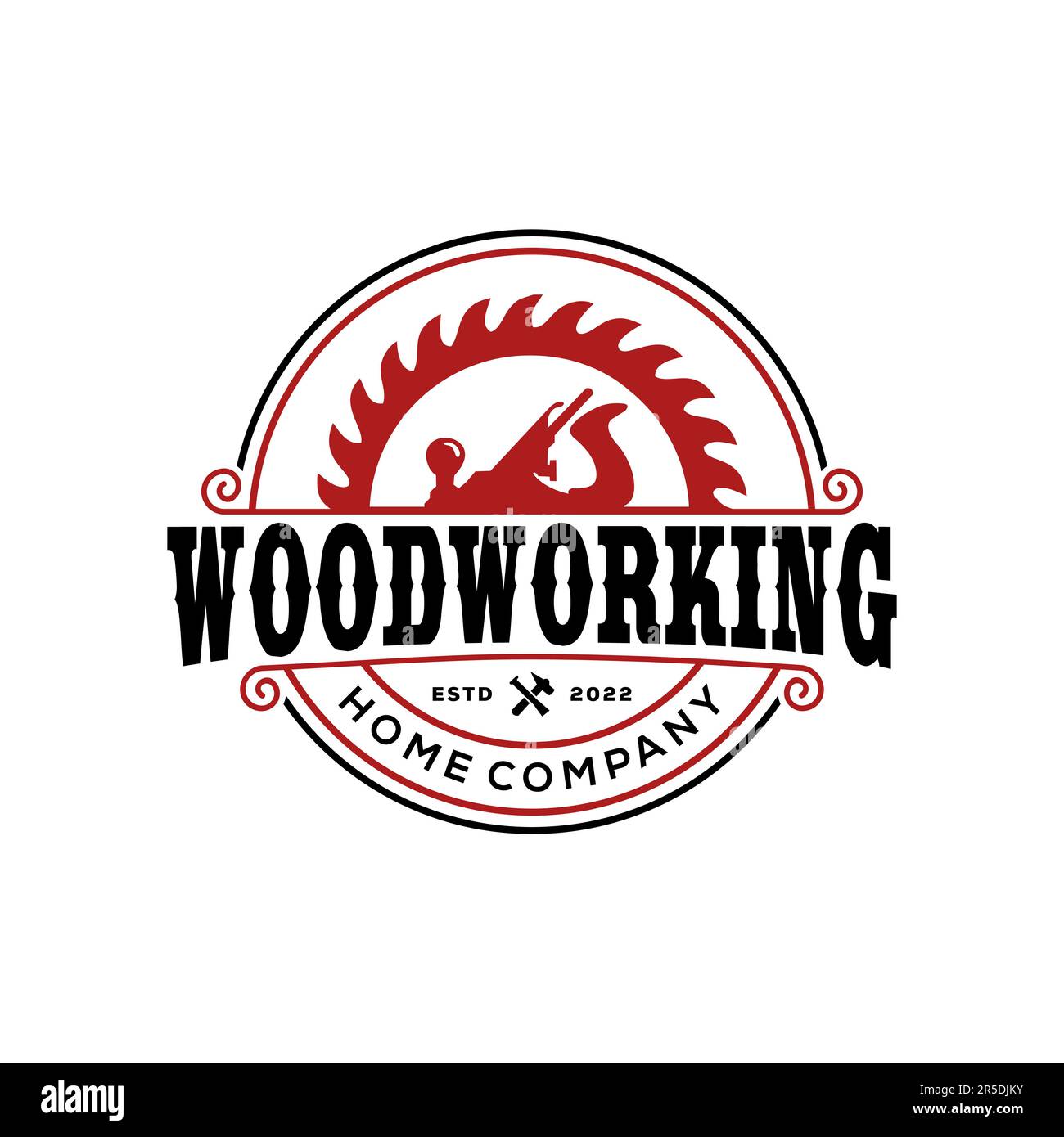 woodworking Logo design Creative inspiration Stock Vector Image & Art ...