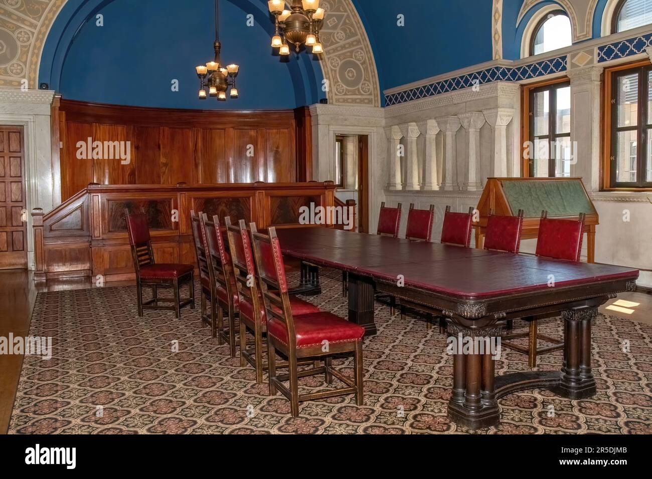 One of the historic courthouse rooms on one of the upper floors of the ...