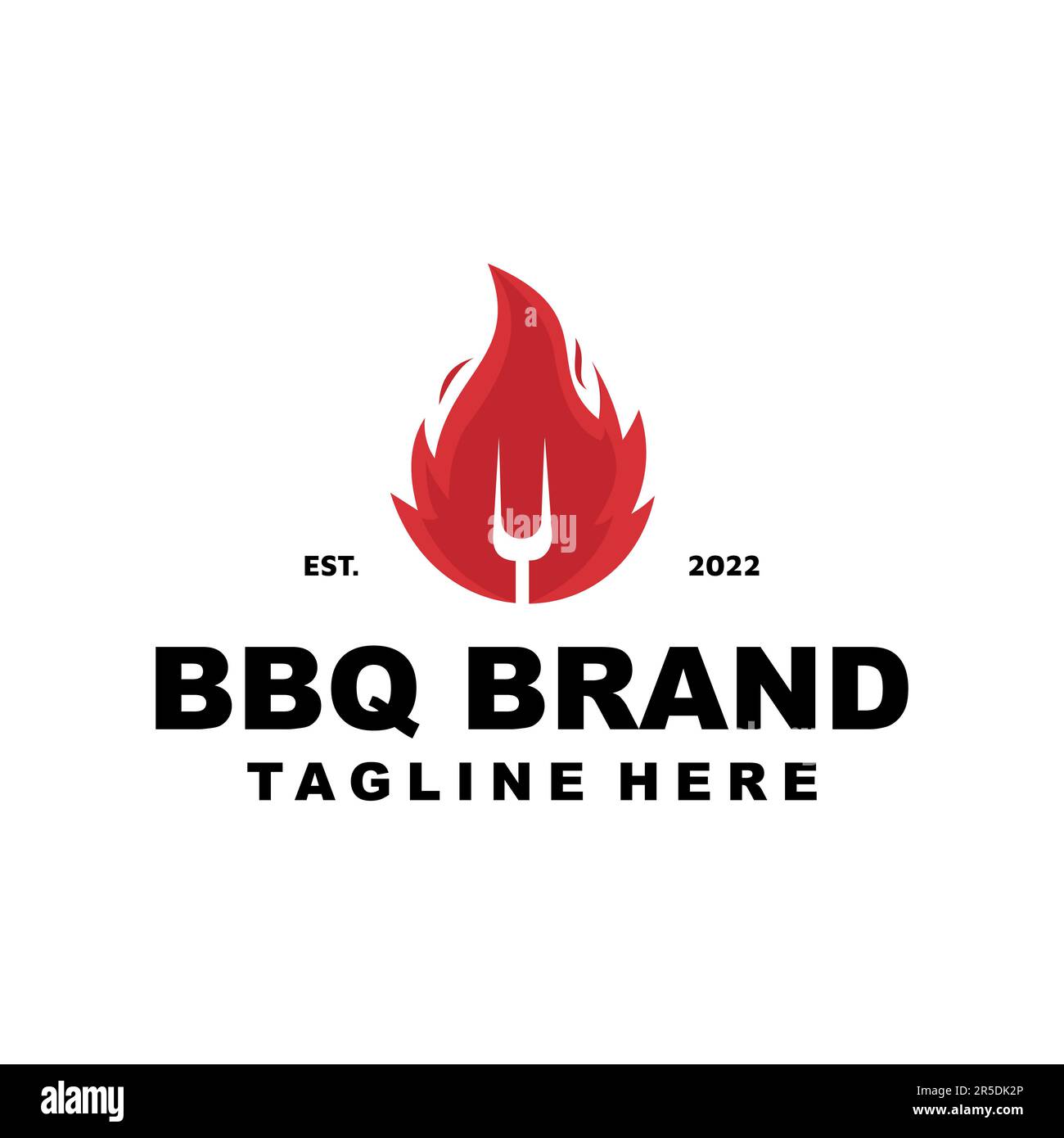 bbq logo template design creative Stock Vector Image & Art - Alamy