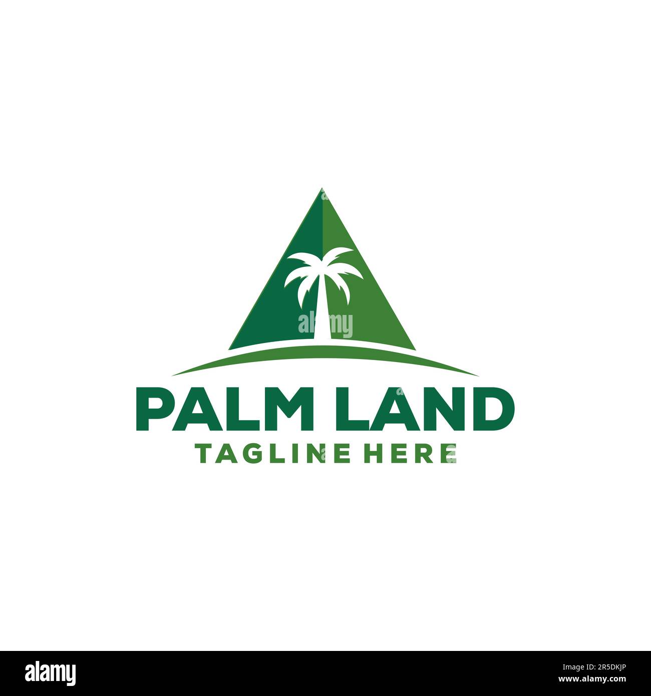 Palm land logo Template Design Creative idea Stock Vector Image & Art ...