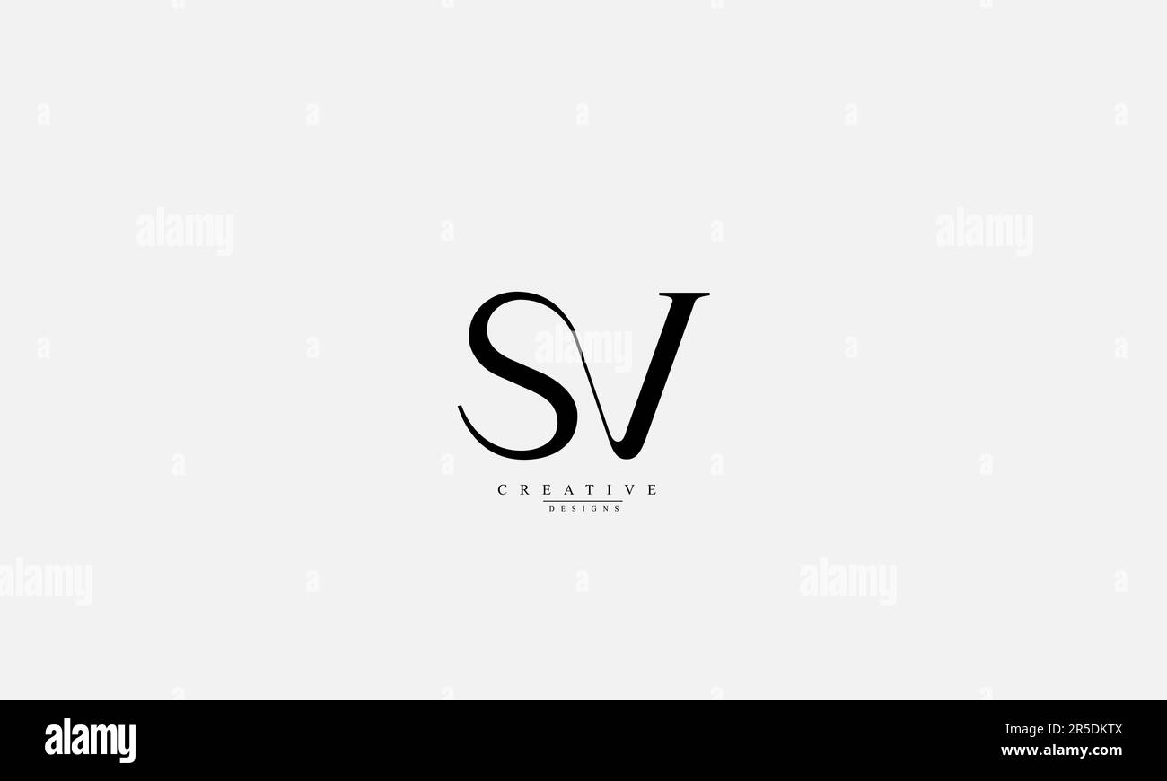 Letter sv vector vectors hi-res stock photography and images - Alamy