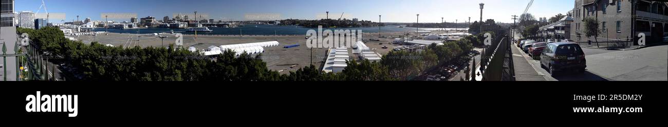 A panoramic view of Barangaroo, site of World Youth Day 2008 events and ...
