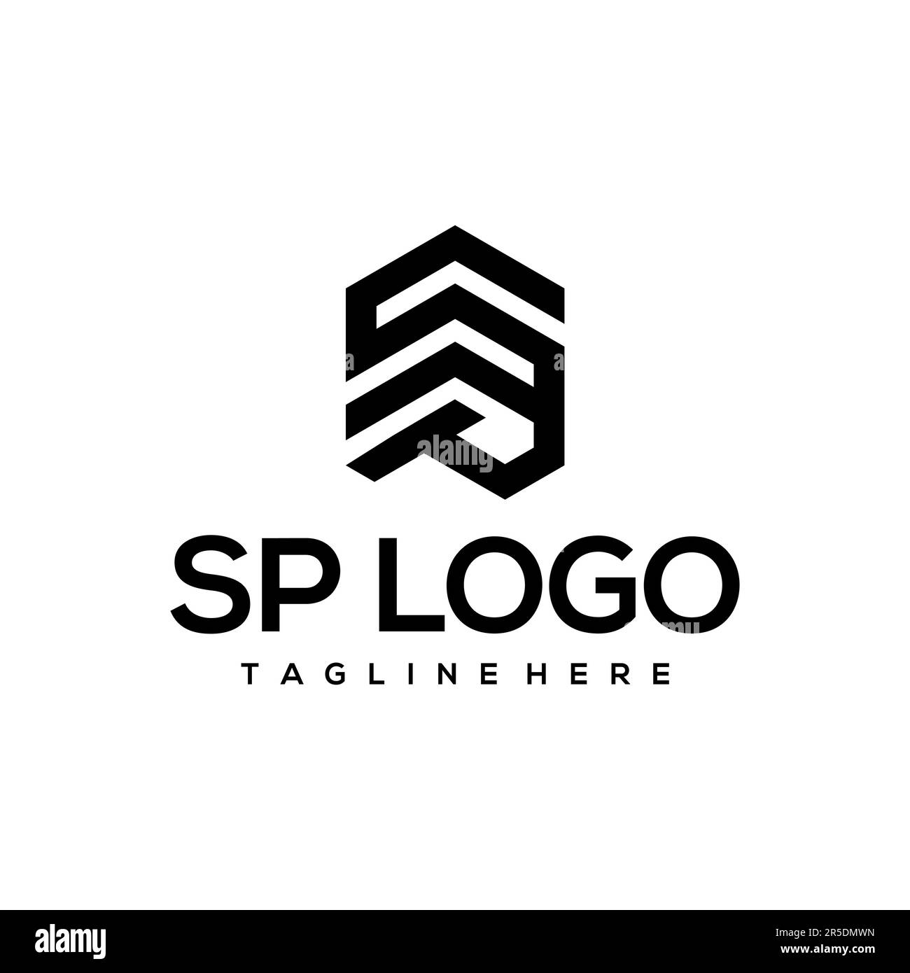 Sp Letter Monogram Logo Template Design Creative Idea Stock Vector