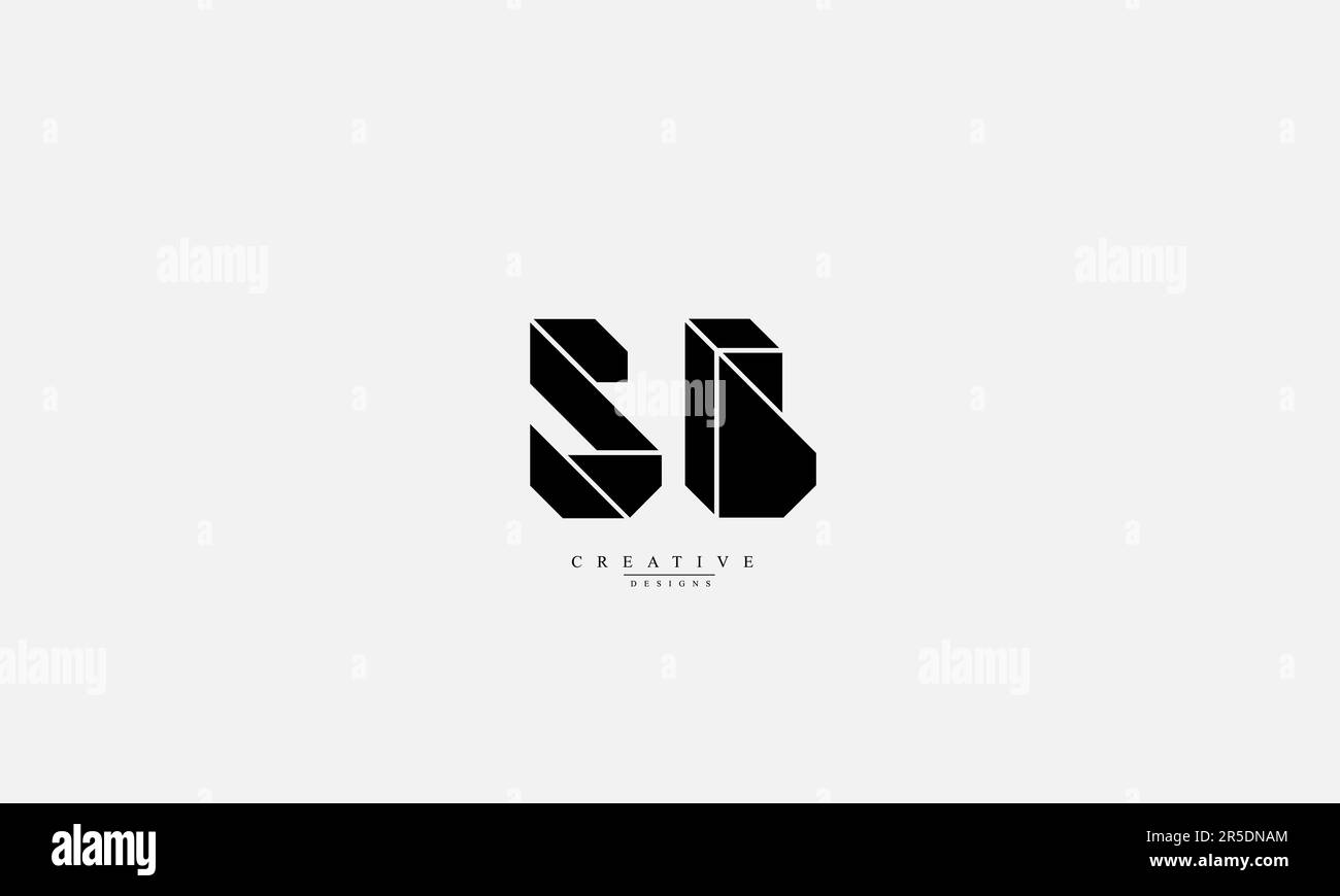 Alphabet letters Initials Monogram logo SB BS S B Stock Vector Image ...