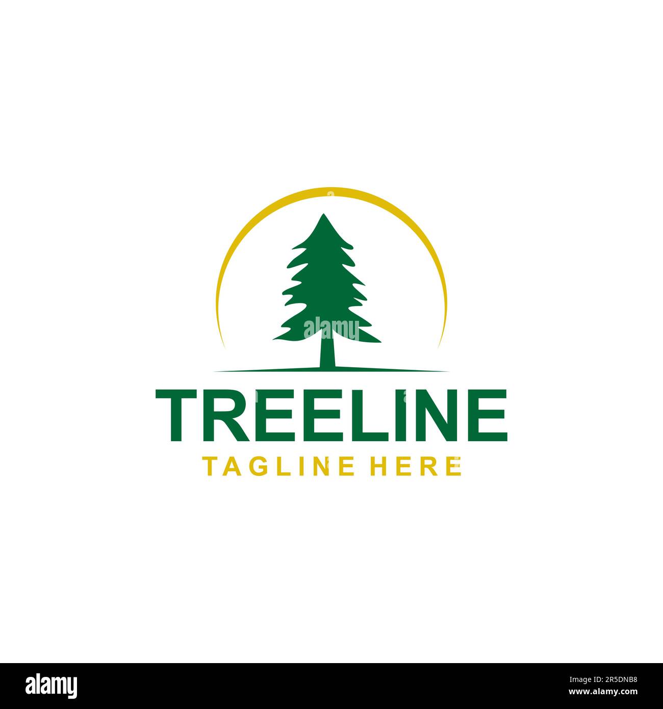 Tree line Logo Template Design Creative idea Stock Vector Image & Art ...