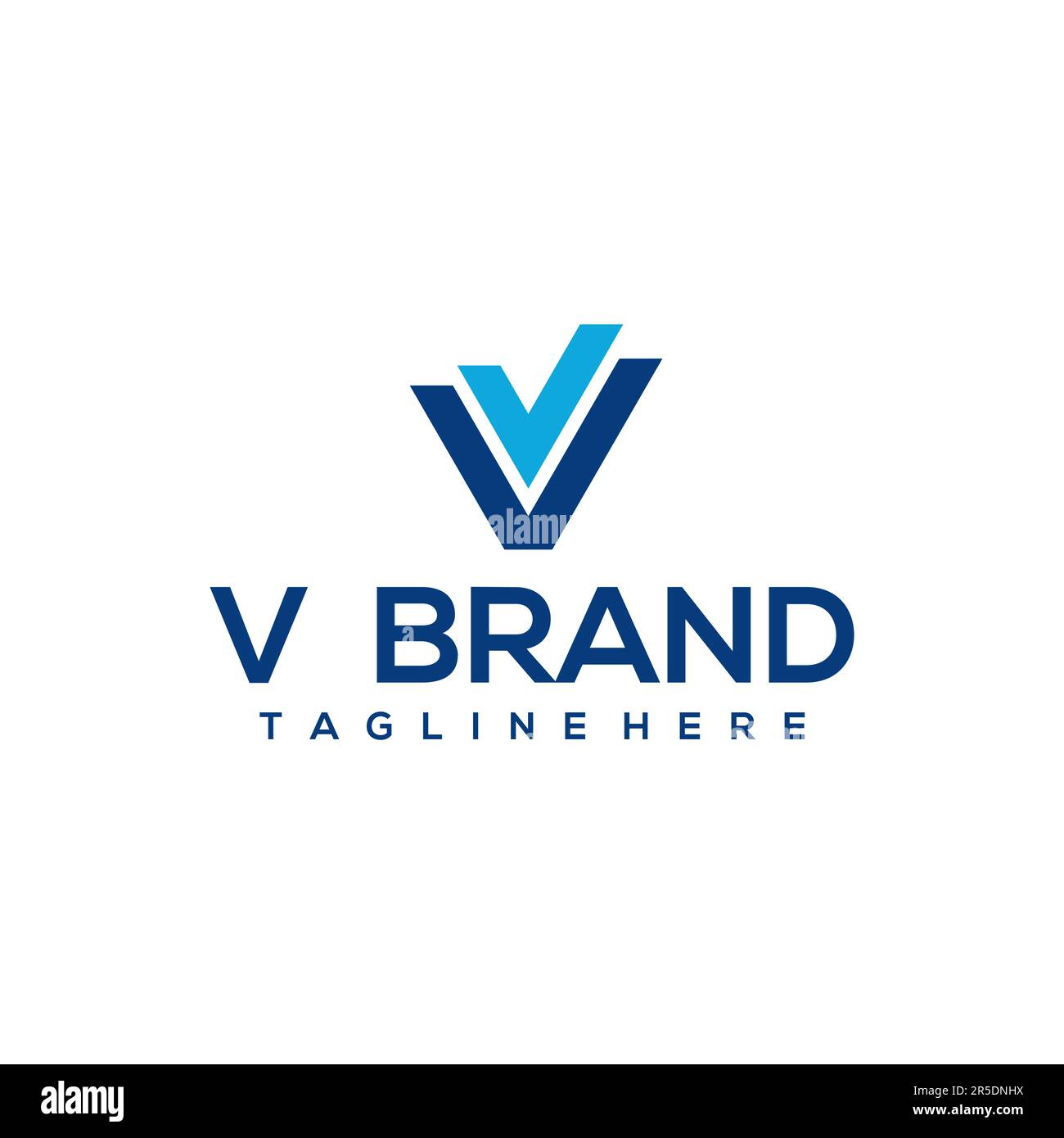 v icon abstract Logo Template Design Creative idea Stock Vector Image ...